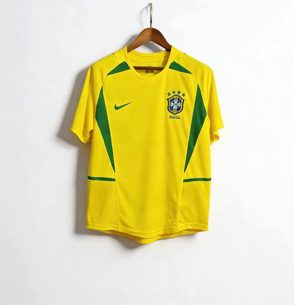 Brazil National Team 2002 World Cup Home Retro No. 11 Jersey – https ...